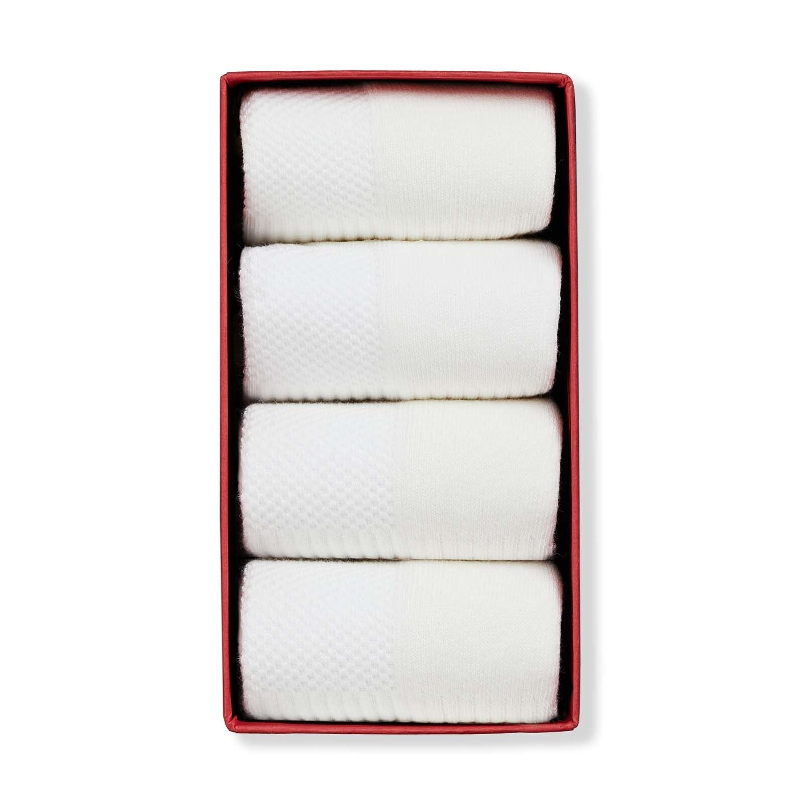 Simply Active Ankle, Cotton White, 4-Pair Box