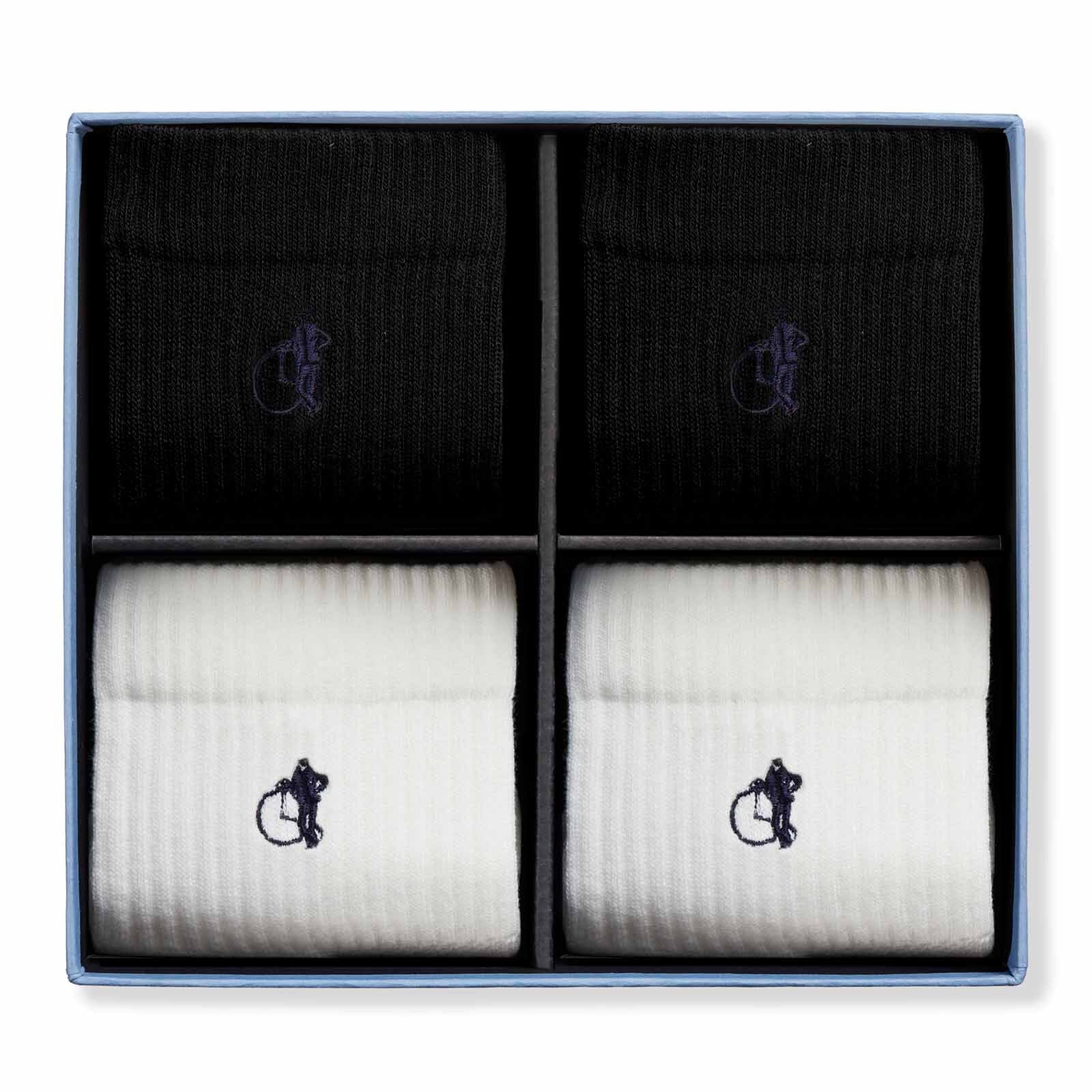 Simply Active Quarter, White & Black, 4-Pair Box